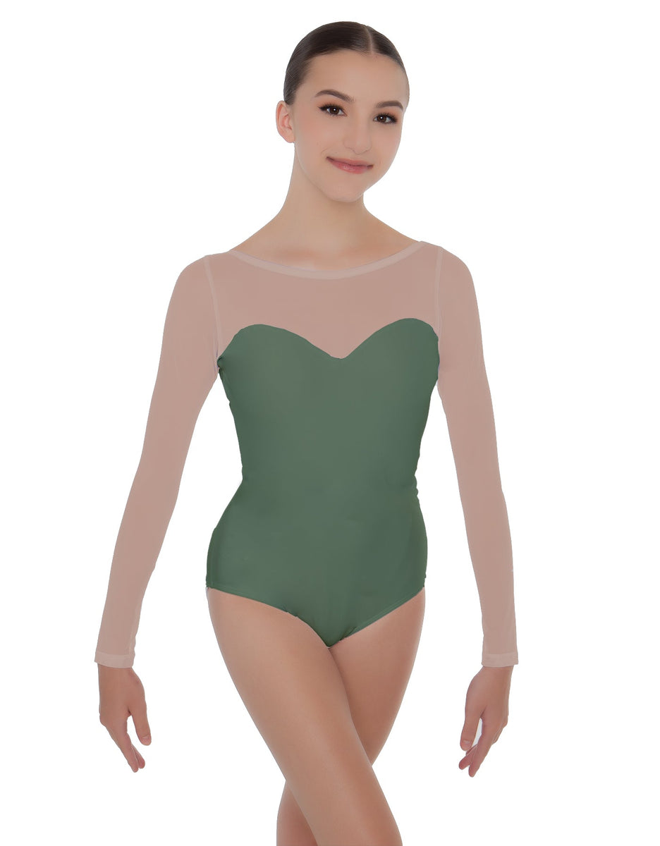 Solid Lycra LS Mesh Sweetheart Leotard – Hamilton Theatrical